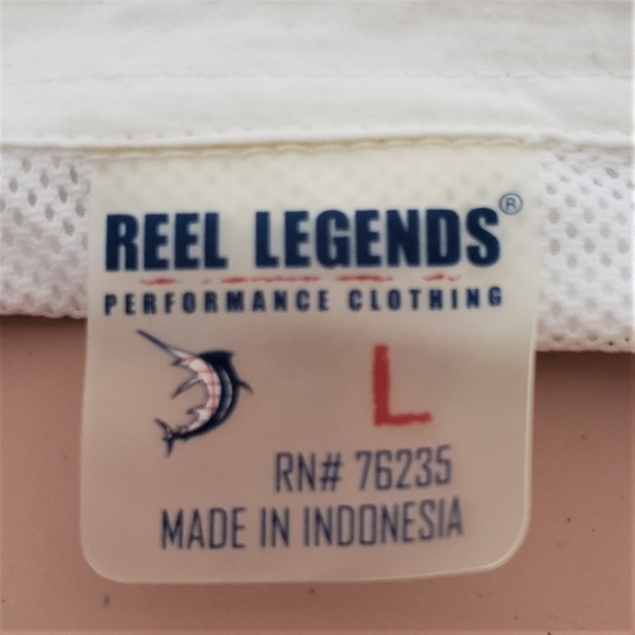 Reel Legends | Shirts | Reel Legends Vented Fishing Shirt Size Large ...